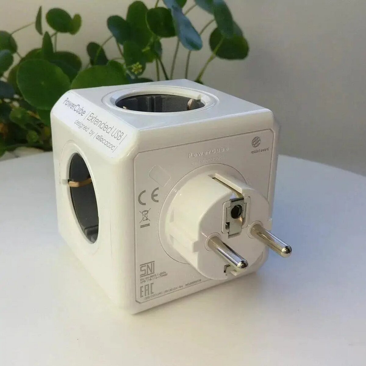 Мережевий розгалужувач ALLOCACOC POWERCUBE ORIGINAL з заземленням 5 ...